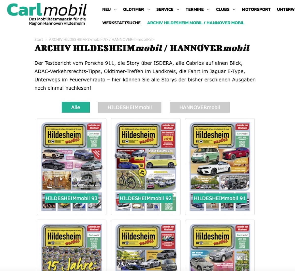 HILDESHEIMmobil: Alle Ausgaben im Archiv - Carl mobil